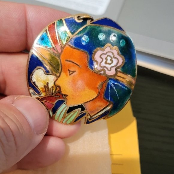 David Kuo | Jewelry | Vintage David Kuo Champleve Pendant Rare Women ...